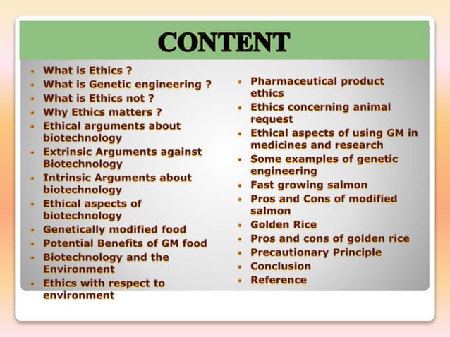 Ethics of Biotechnology | PPTX | Genetics | Science