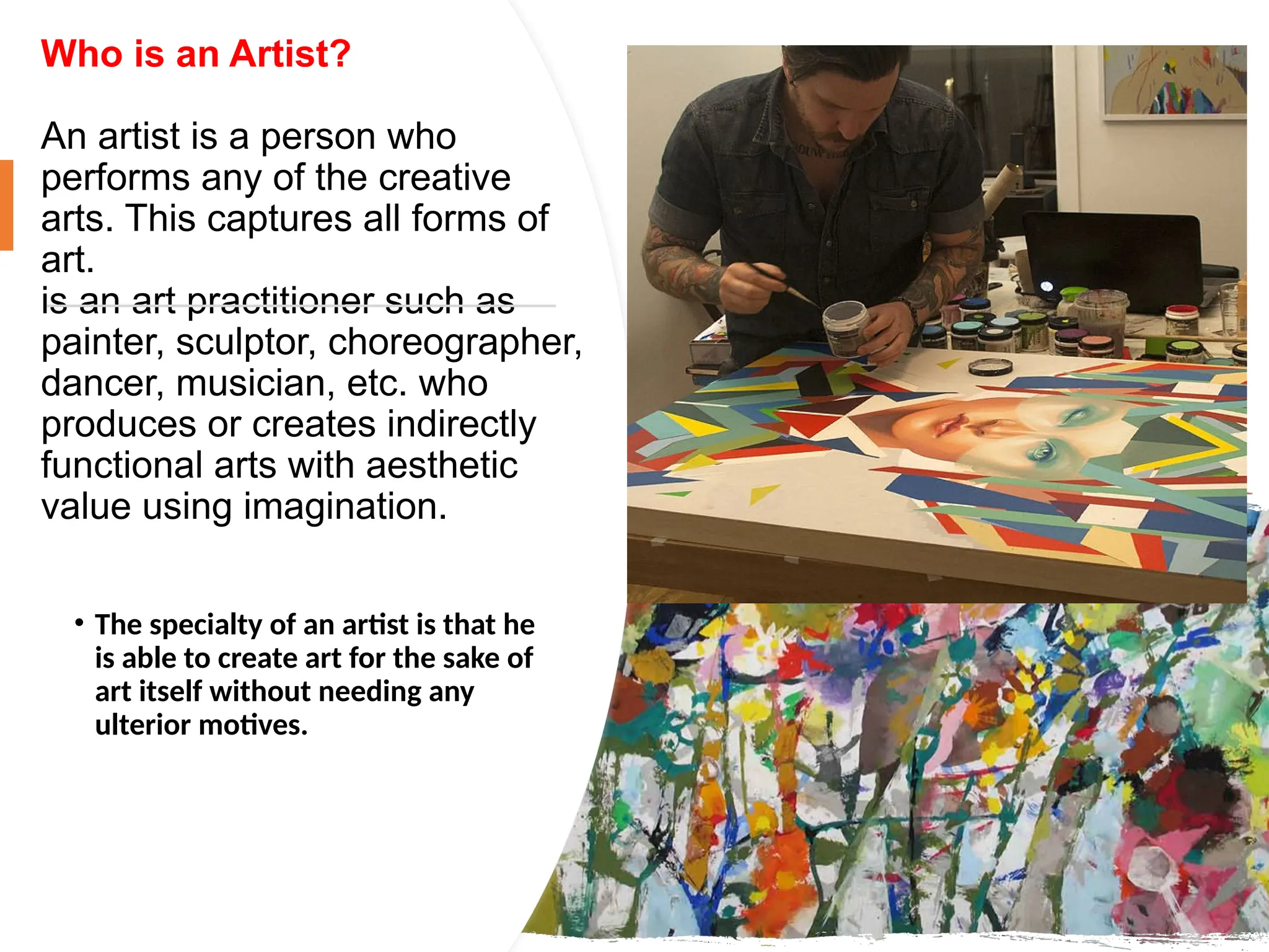 ARTIST AND ARTISAN presentation proper lesson | PPTX