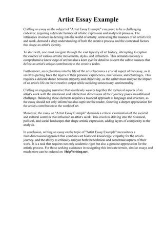 Artist Essay Example.pdf