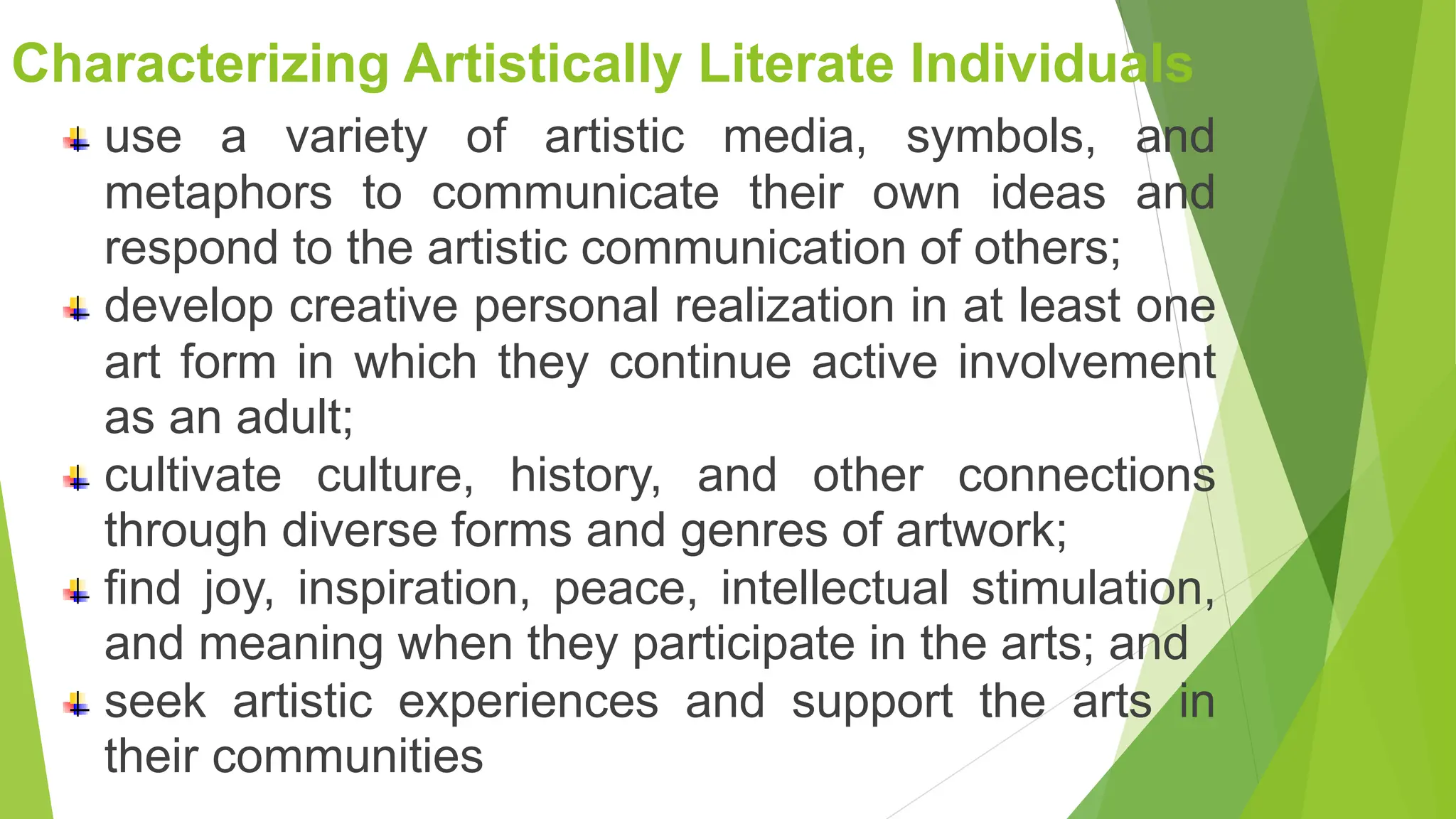 ARTISTIC AND CREATIVE LITERACY for building and enhancing new ...