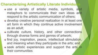 ARTISTIC AND CREATIVE LITERACY for building and enhancing new ...