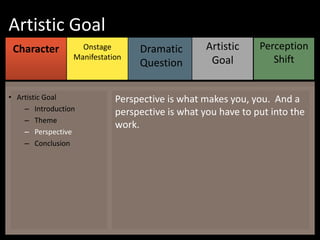 Artistic goal | PPTX | Roleplaying Games | Games and Puzzles