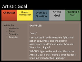 Artistic goal | PPTX | Roleplaying Games | Games and Puzzles