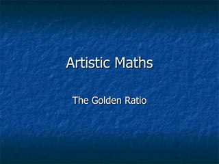 Artistic maths | PPT | Science