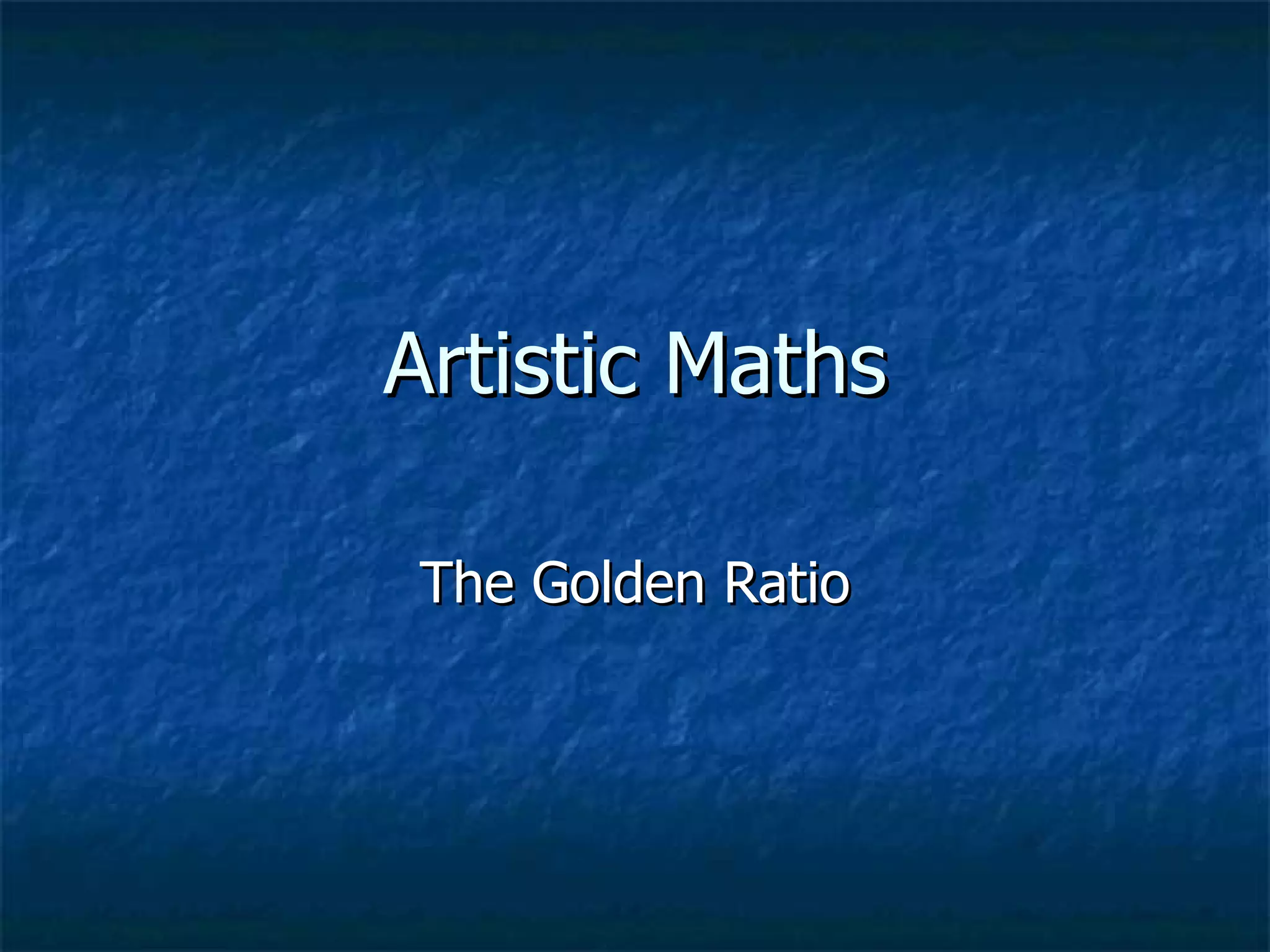 Artistic maths | PPT