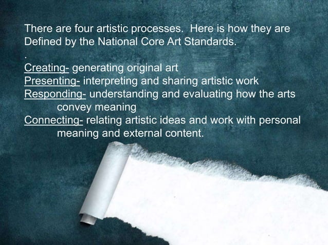 Artistic processes | PPTX | Arts and Crafts | Hobbies & Interests