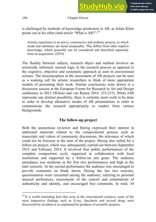 Artistic Research In Jazz A Case Study And Potential Developments | PDF