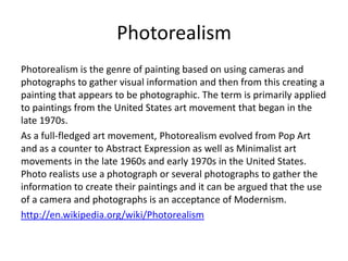 Artistic styles | PPTX | Modern Art | Fine Art