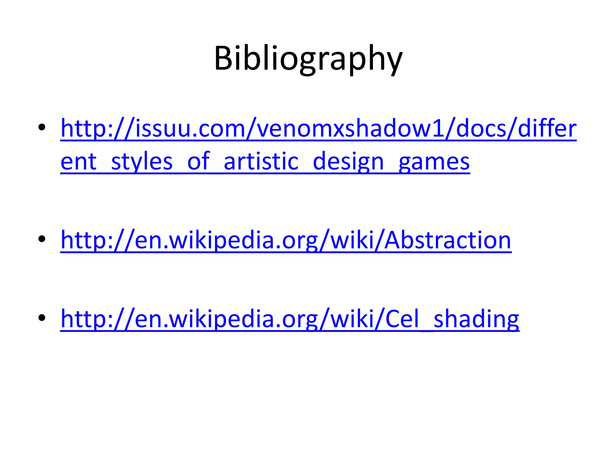 Artistic styles in computer games | PPT