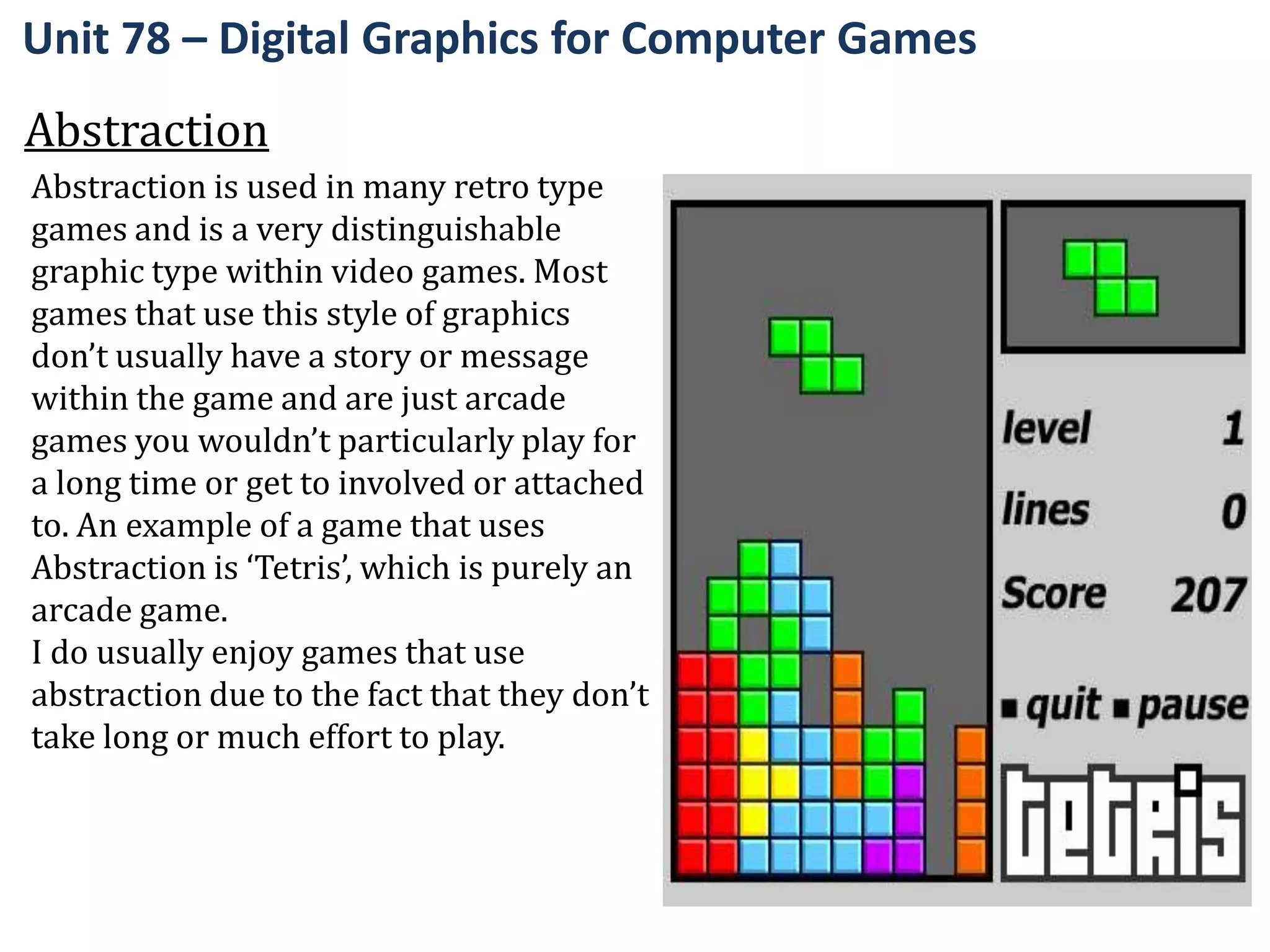 Artistic styles used in computer games | PPTX