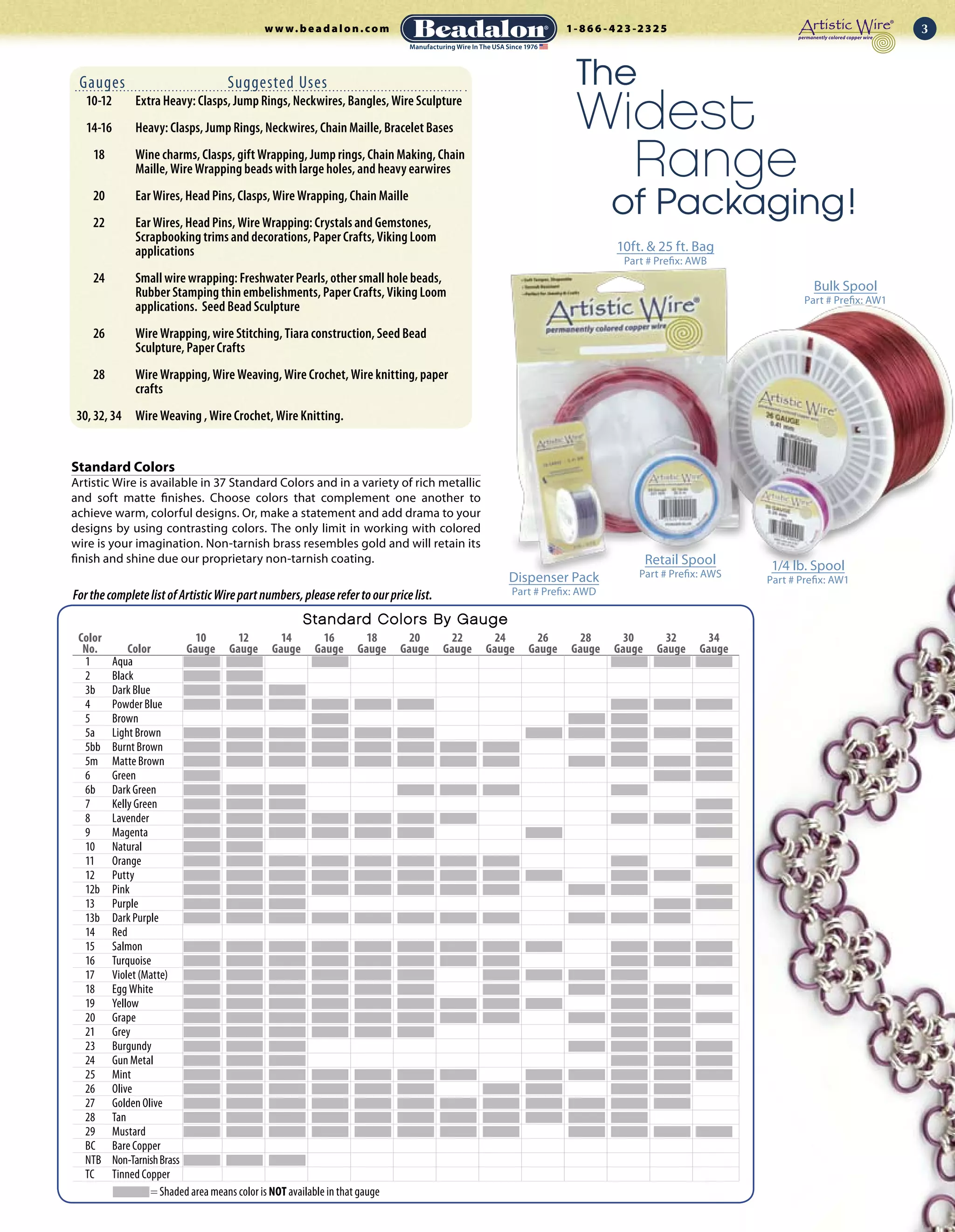 Artistic wire catalog | PDF | Jewelry Making | Arts and Crafts