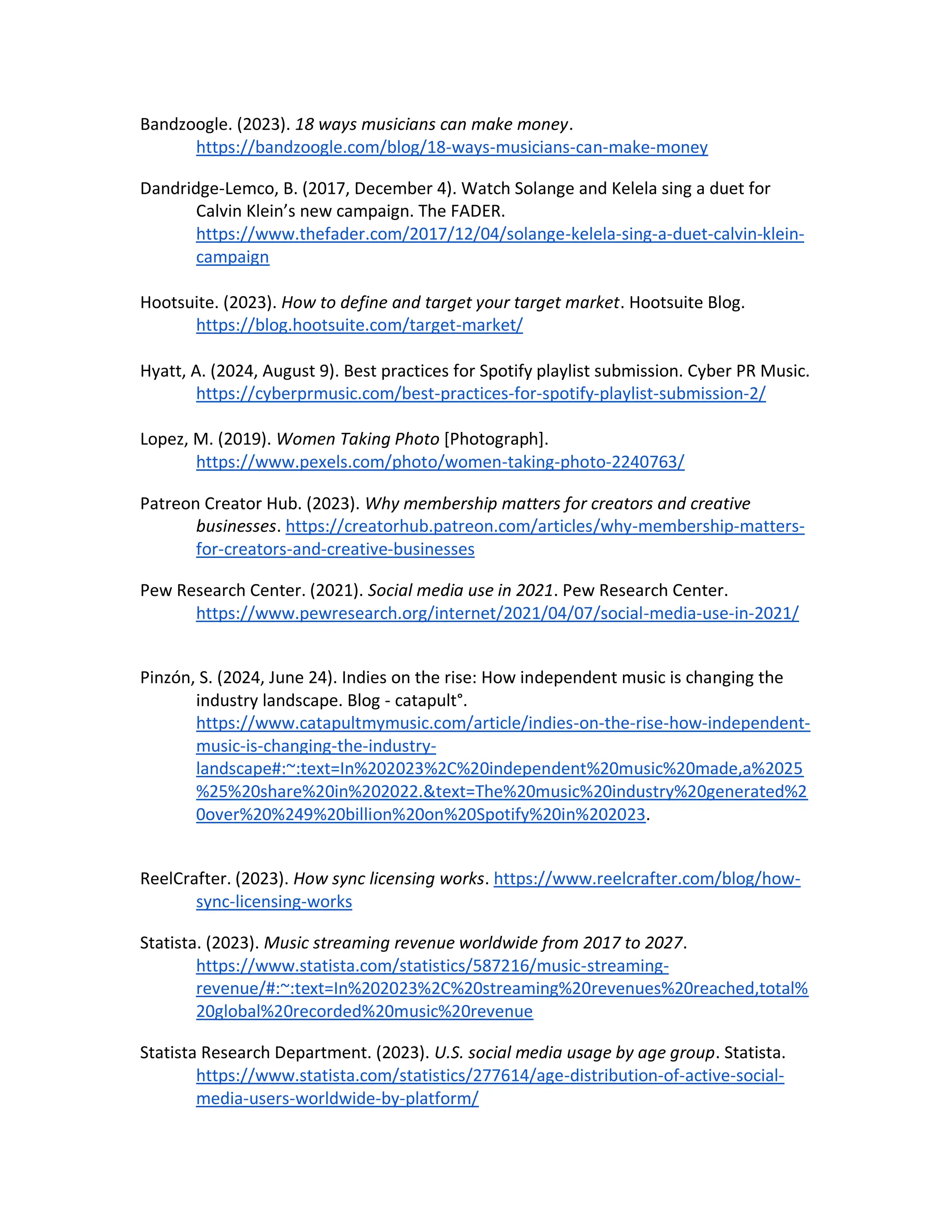 Artist, Audience, and Analysis for Talltale | PDF