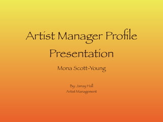Artist Manager Profile | PDF