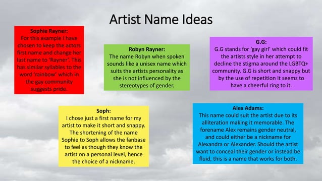 Artist name ideas | PPT