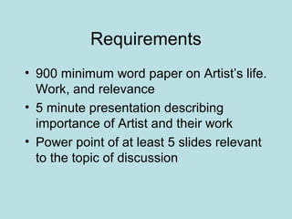 Artist presentation | PPT