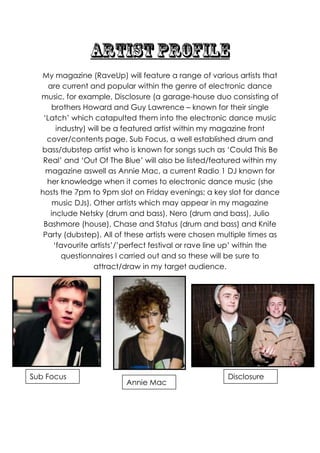 Artist profile | DOCX