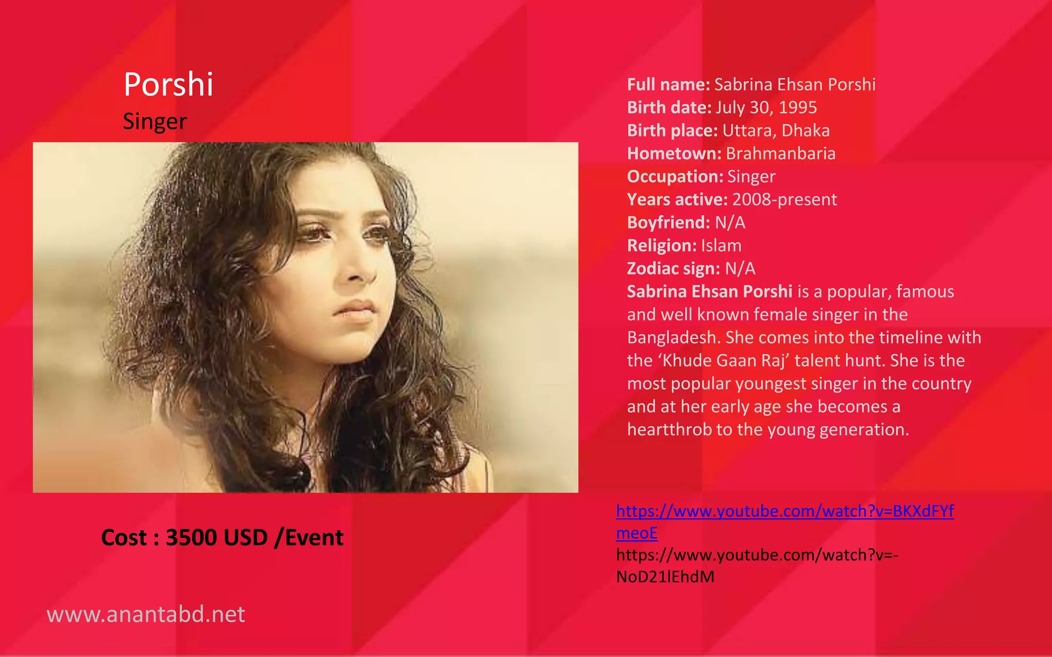 Bangladeshi Singer Booking agency | Artist Booking Agency Bangladesh ...