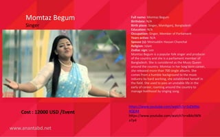 Bangladeshi Singer Booking agency | Artist Booking Agency Bangladesh ...