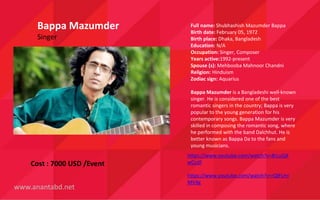 Bangladeshi Singer Booking agency | Artist Booking Agency Bangladesh ...