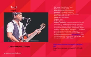 Bangladeshi Singer Booking agency | Artist Booking Agency Bangladesh ...