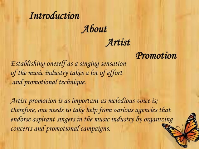 Artist promotion buildastar | PPT
