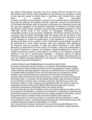 Artist recording contract 3 | PDF