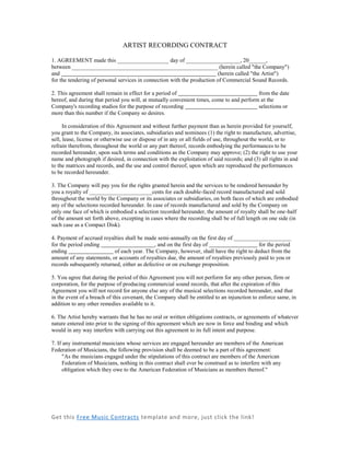 Artist recording contract 4 | PDF | Law