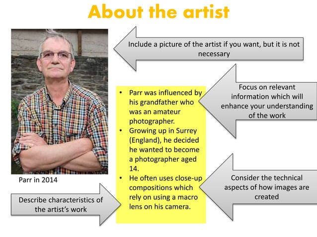 Artist research pages | PPTX | Photography | Arts and Crafts