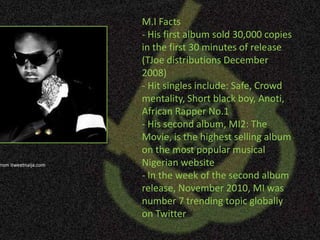 GreenBeats Radio reviews the bio of musician, Jude Abaga 'MI'. | PPT