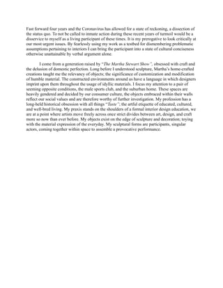 Artist statement | PDF | Interior Decorating | Home & Garden