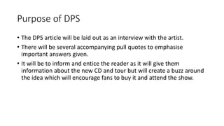 Artist summary | PPTX