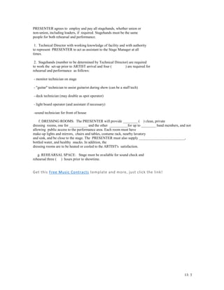 Artist tech rider | PDF
