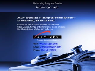 Measuring Program Quality | PPTX