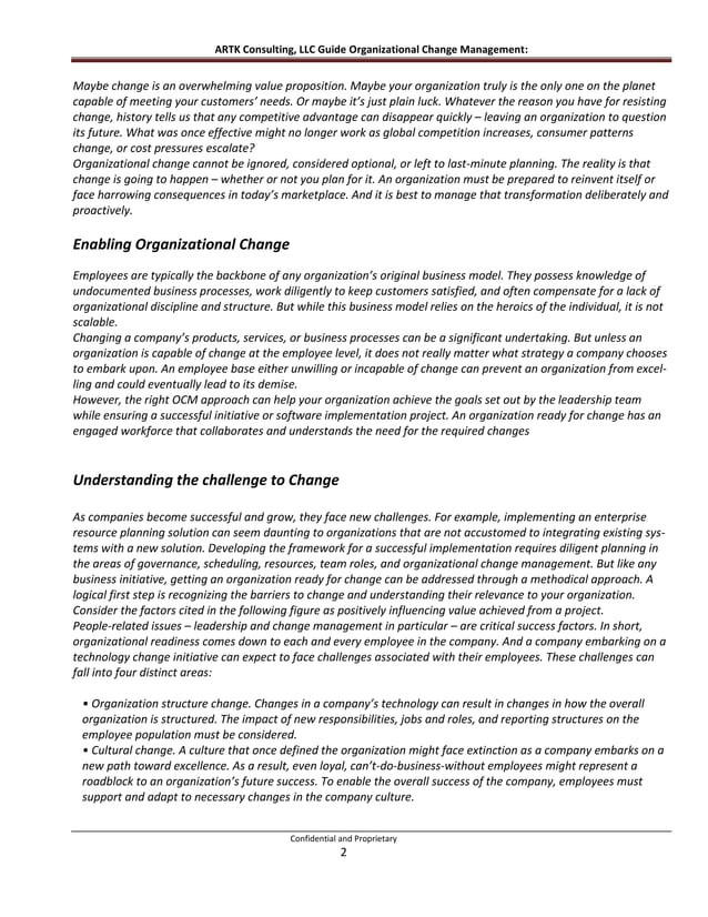 Artk Consulting OCM Change Management | DOCX | Business Administration | Business