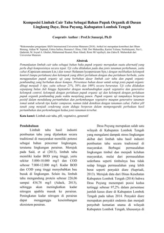 Artkel kkn limbah cair tahu | PDF