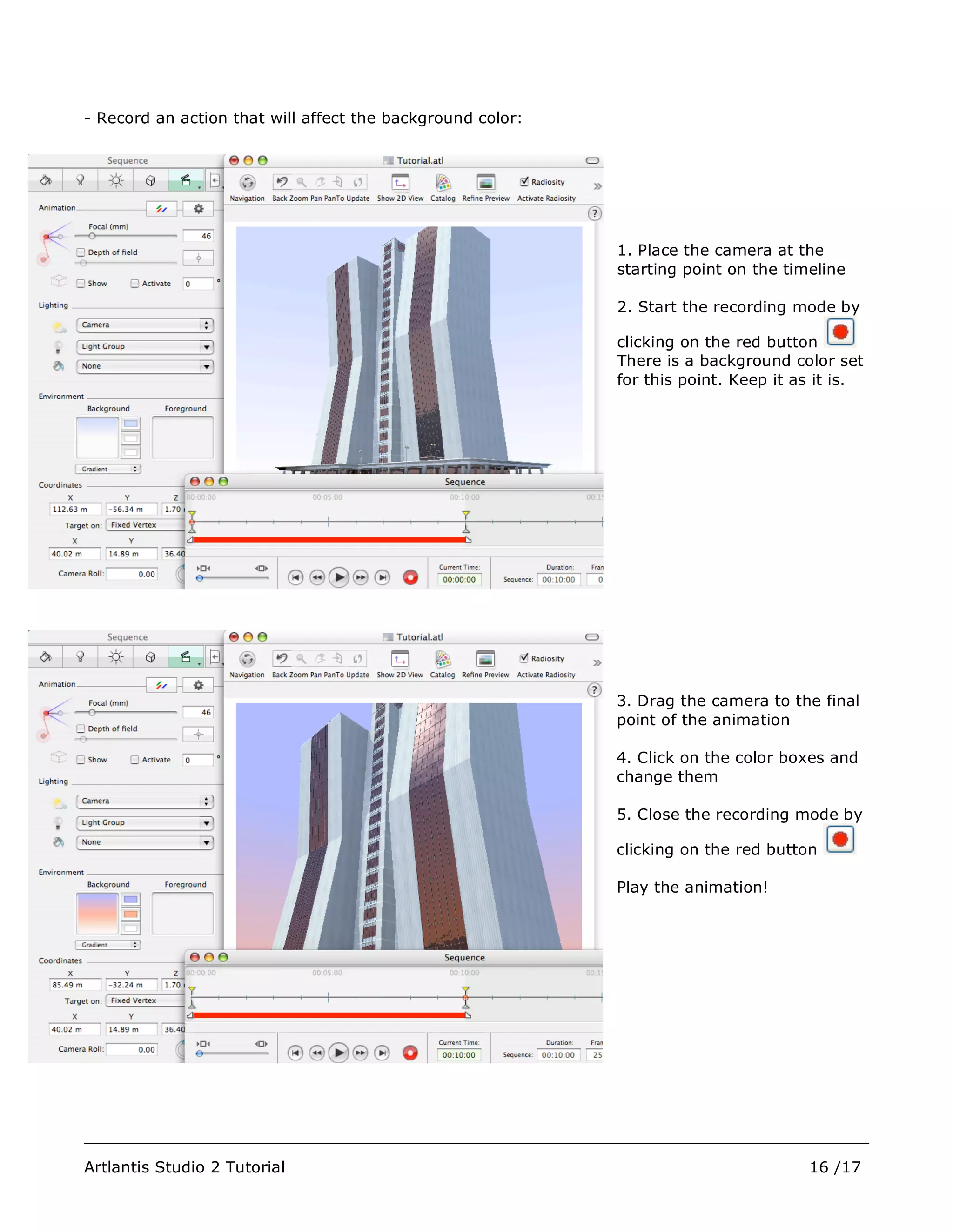 Artlantis tutorial script | PDF | 3-D Graphics | Computer Software and Applications