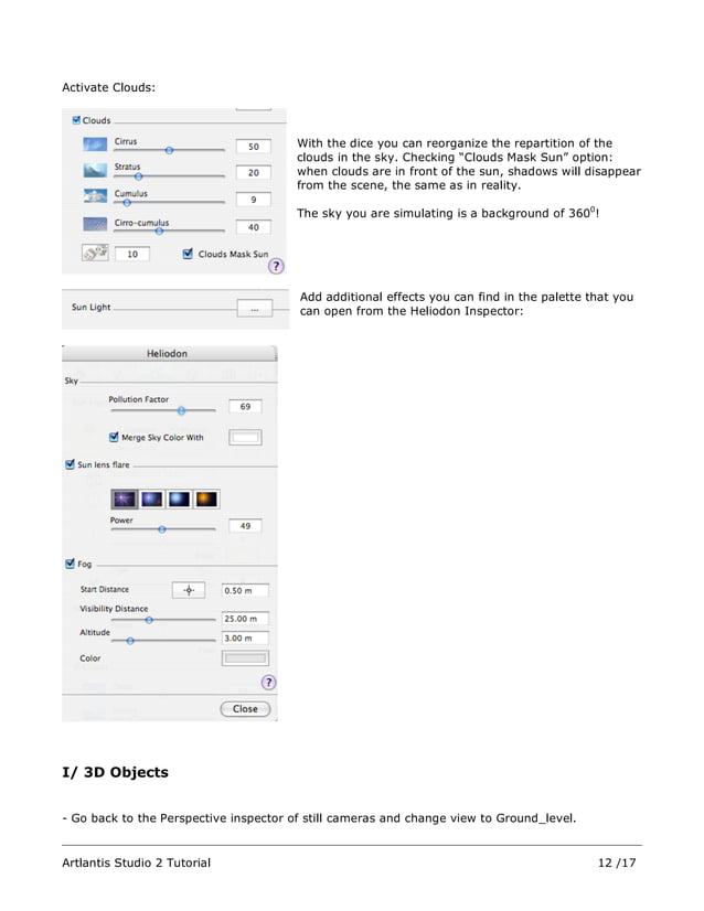 Artlantis tutorial script | PDF | 3-D Graphics | Computer Software and Applications