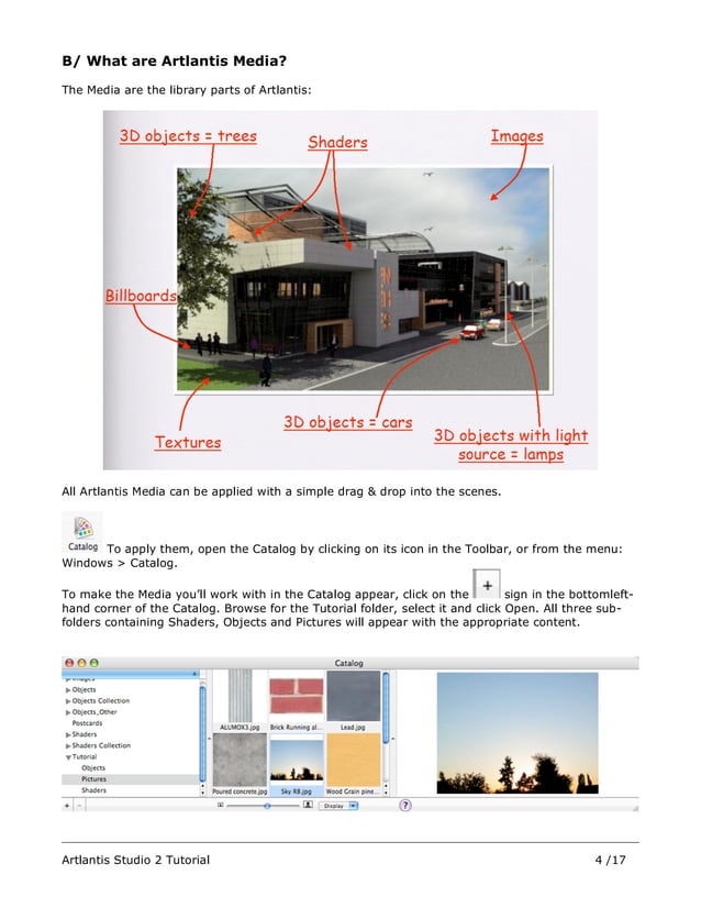 Artlantis tutorial script | PDF | 3-D Graphics | Computer Software and Applications