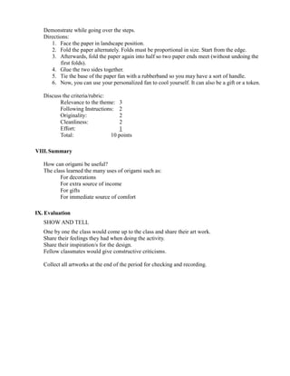 Art lesson plan | PDF