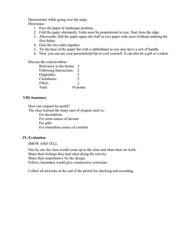 Art lesson plan | PDF