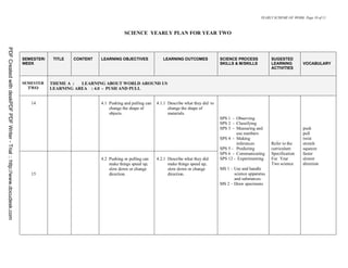 Science Planning 2009 | PDF | Gardening | Home & Garden