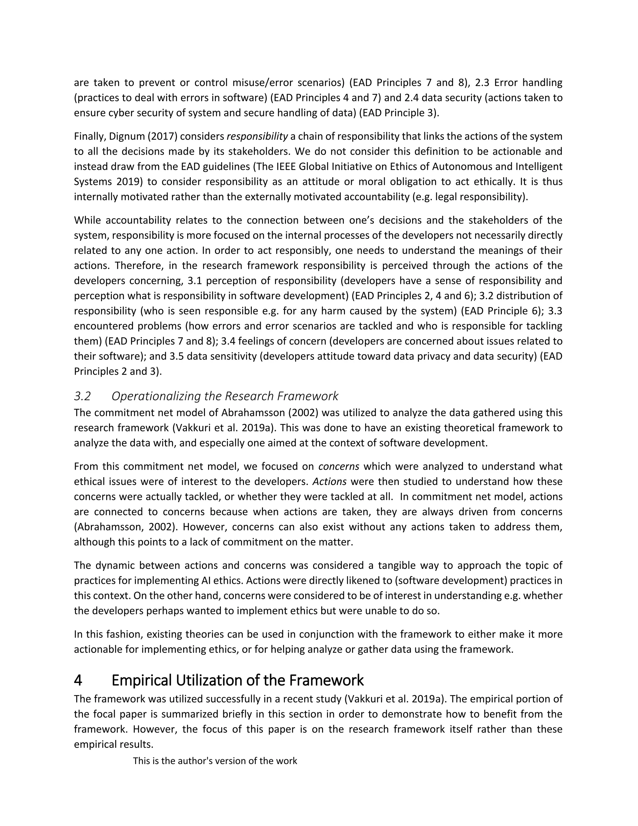 AI ethics model framework with accountability, | PDF