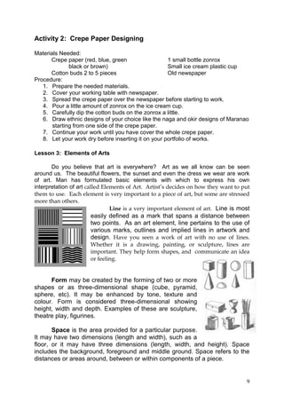 Art Modules Q1.pdf | Needlework | Arts and Crafts