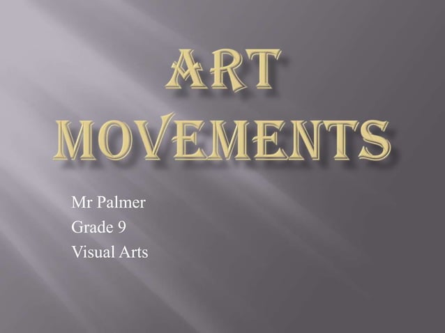 Art movements | PPTX