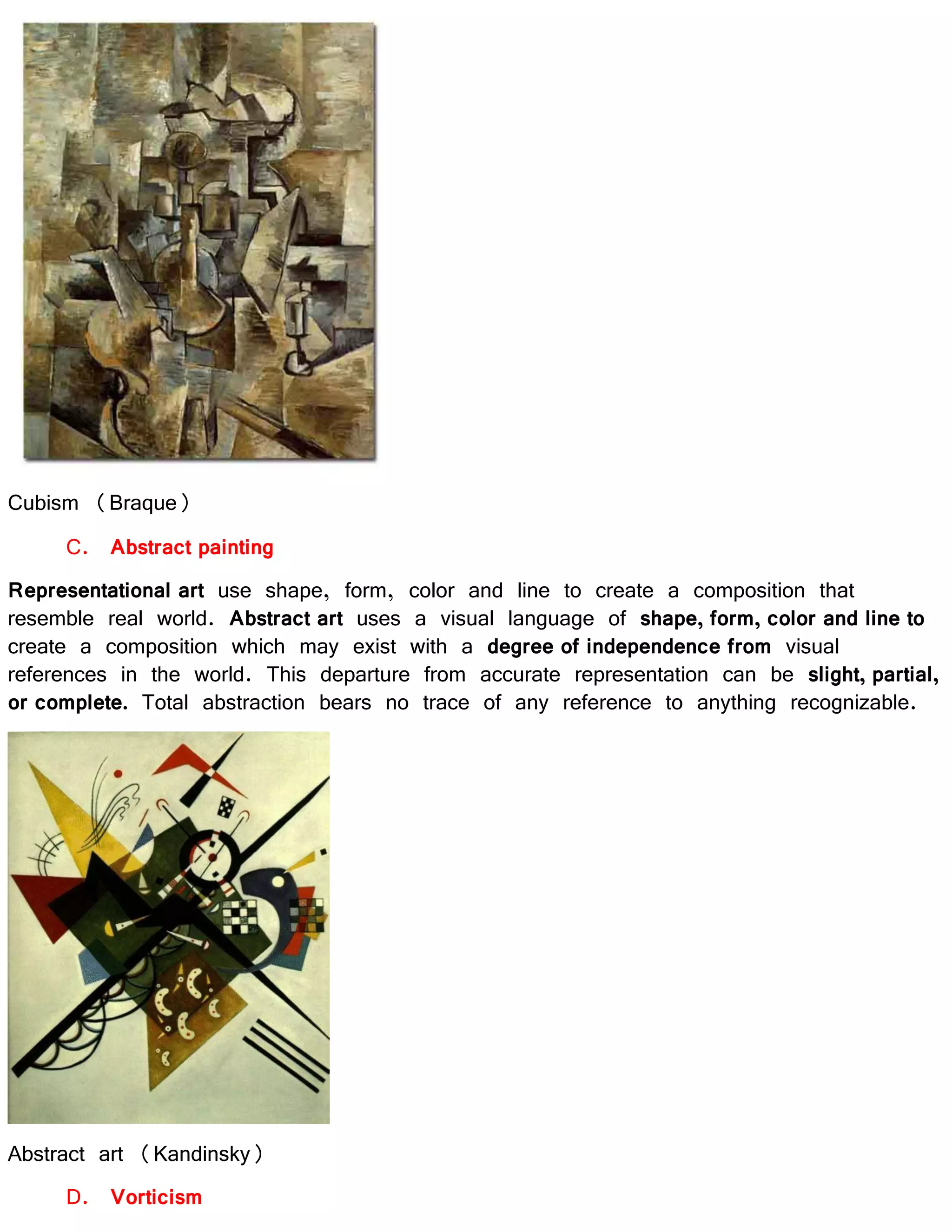 Art movements explained | PDF