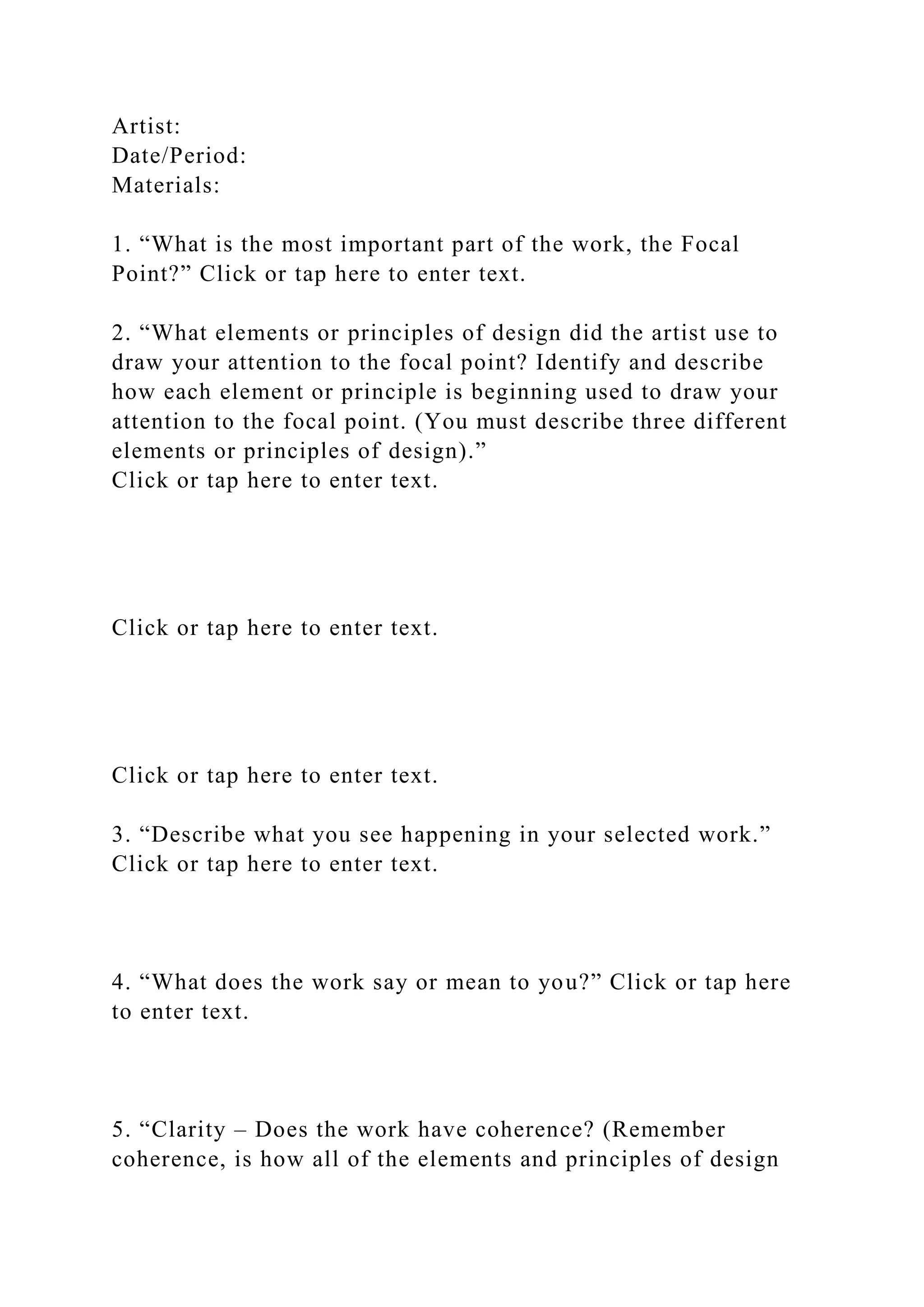 Art Museum Analysis Worksheet Virtual Art Museum Analysis Works.docx