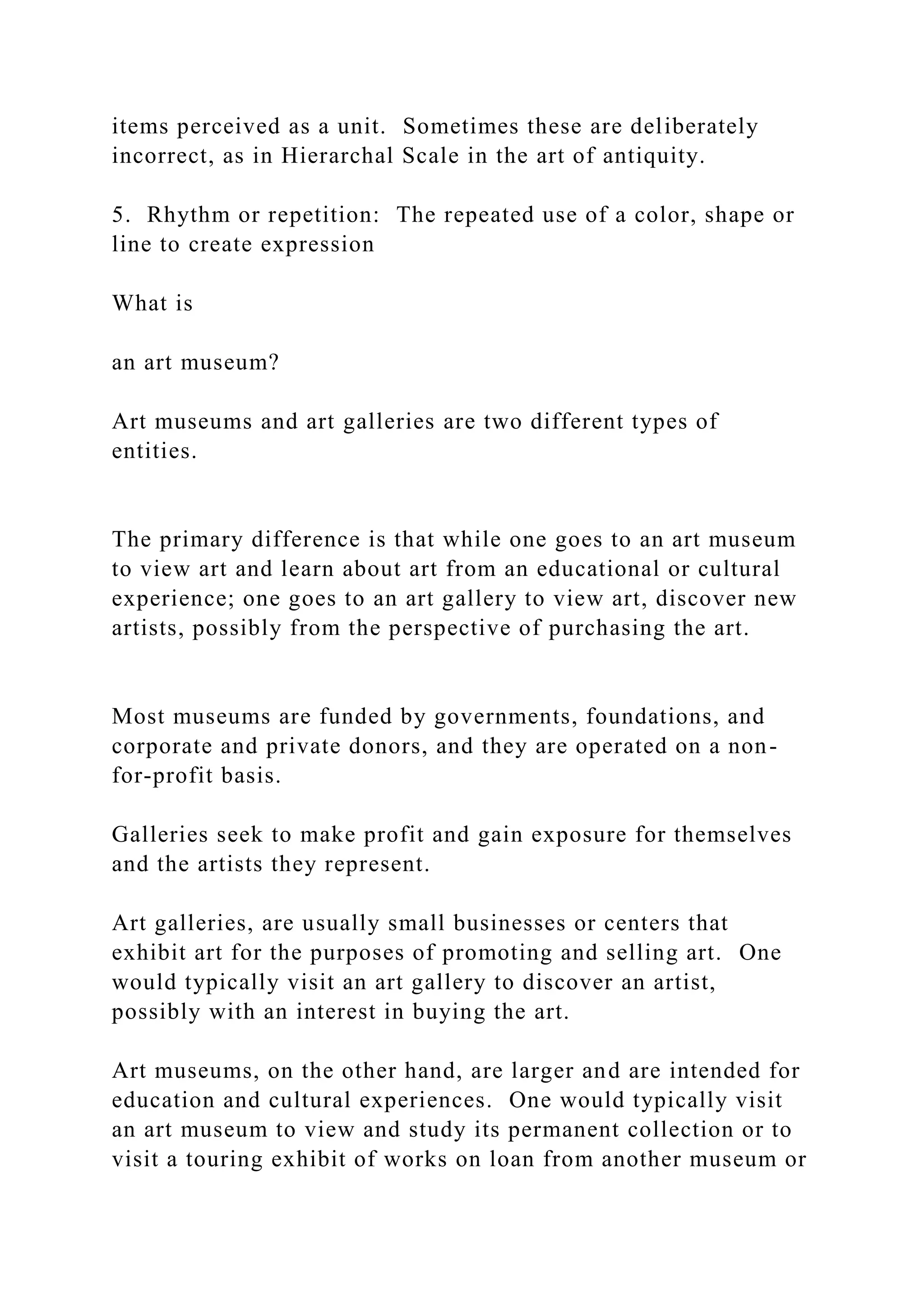 Art museums and art galleries are two different types of entitie.docx