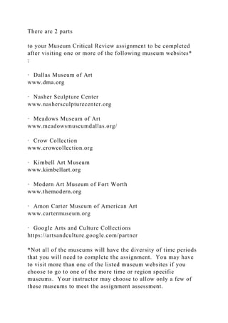 Art museums and art galleries are two different types of entitie.docx