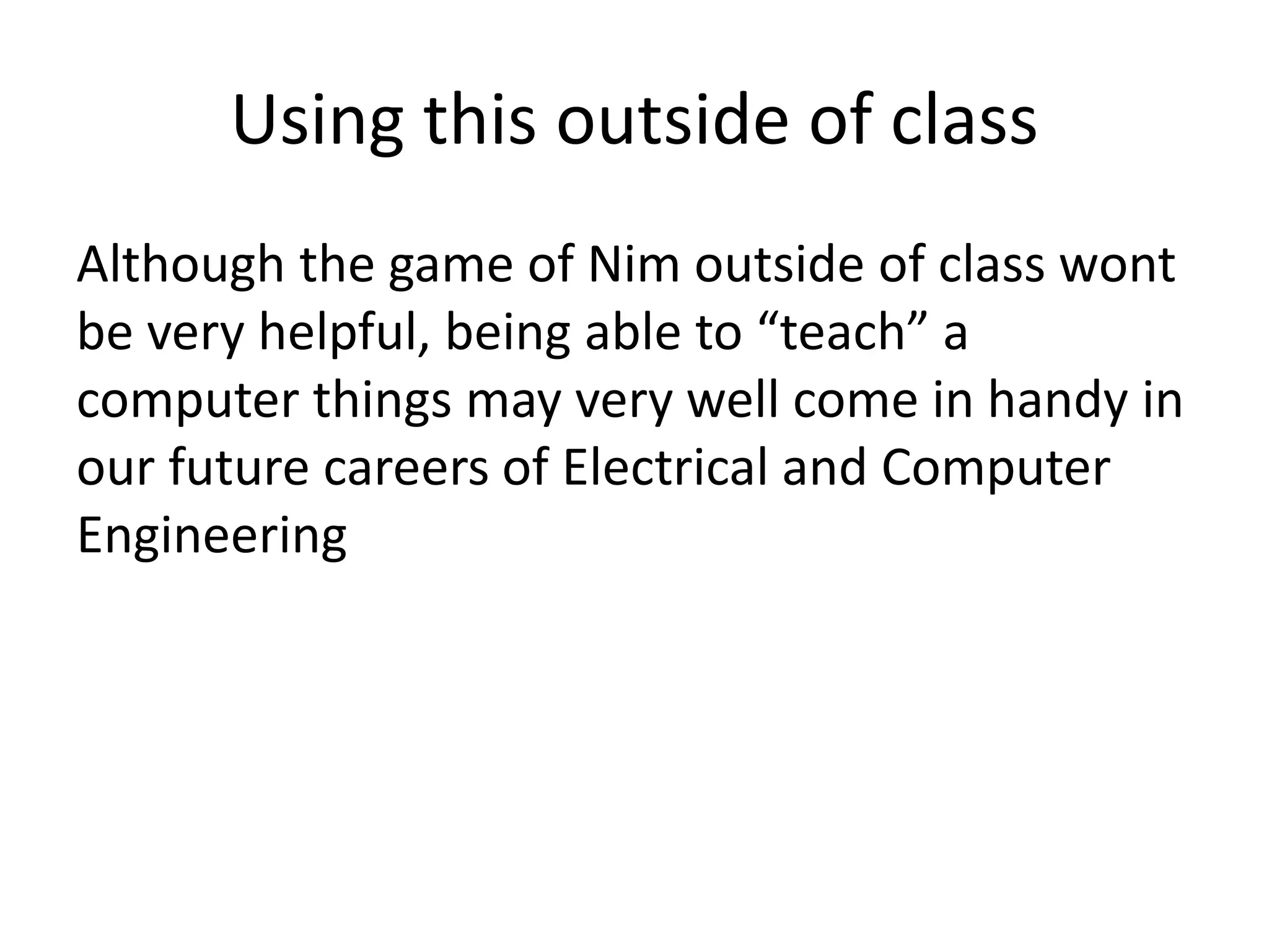 Artificial Intelligence - Game of Nim | PPTX