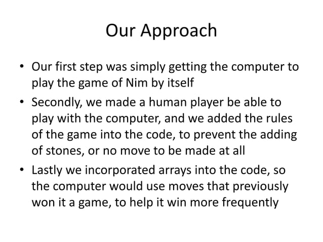 Artificial Intelligence - Game of Nim | PPTX